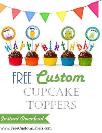 Free Happy Birthday Cupcake Toppers