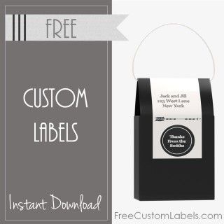 Free Custom Black and White Labels