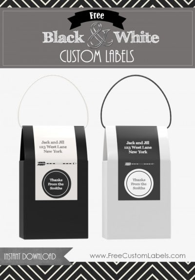 Free Custom Black and White Labels