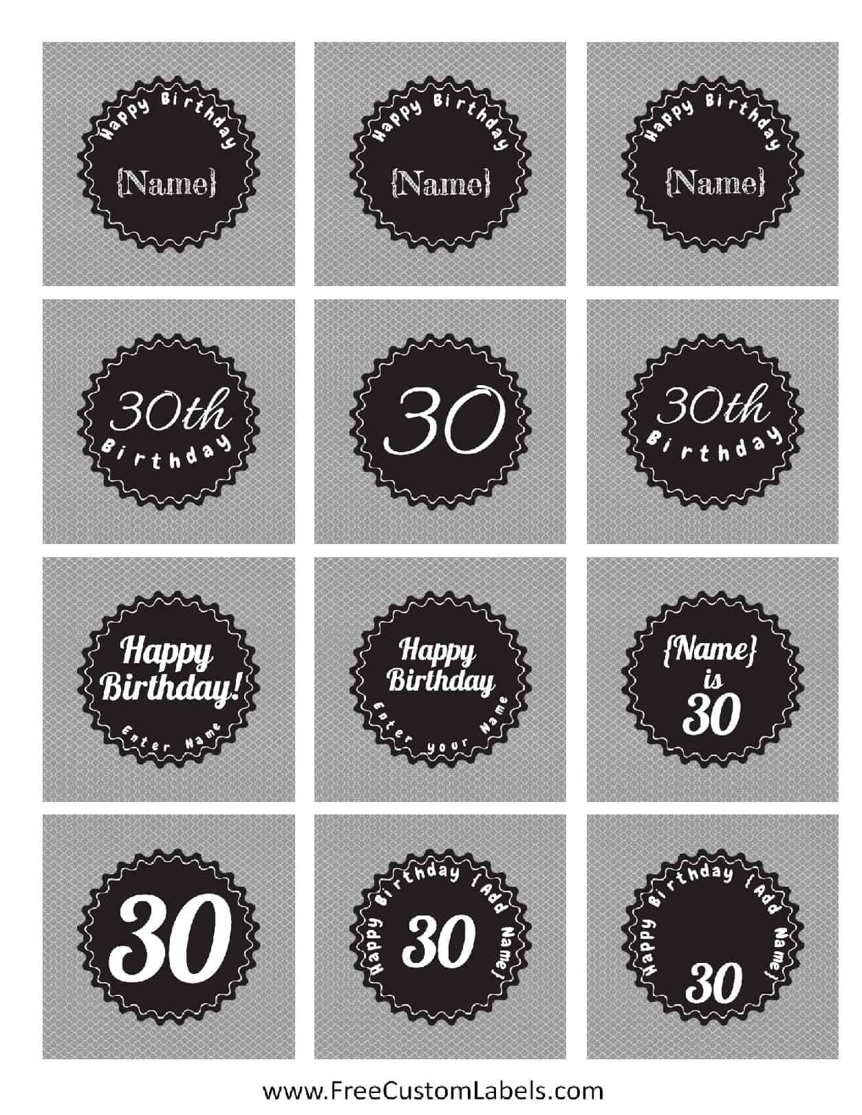 30th Birthday Cake Toppers 30th Birthday Cake Toppers