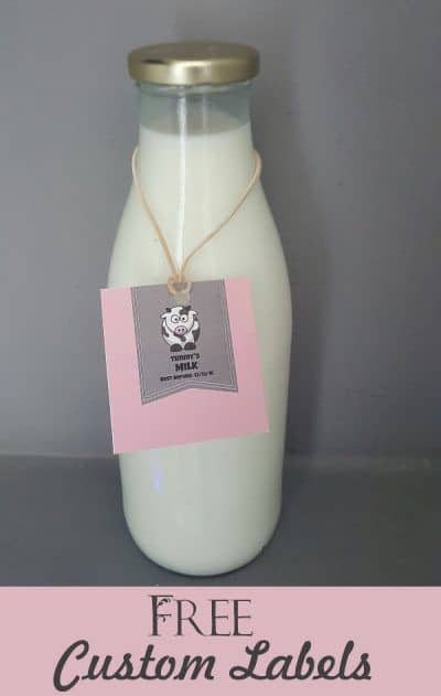 FREE Printable Milk Labels