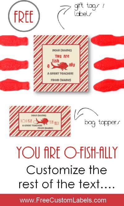You are O-fish-ally... labels and bag toppers