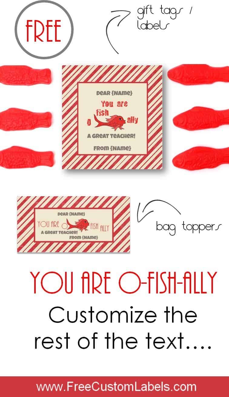 You Are O fish ally Labels And Bag Toppers