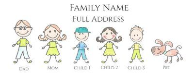 Stick figure family generator | Create labels or stickers | Free!