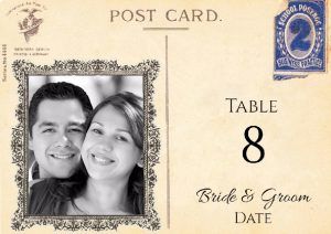 Free Printable Table Numbers on Vintage Postcards