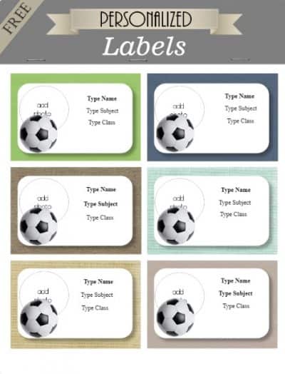 Free Kids School Labels | Customize online & Print at home