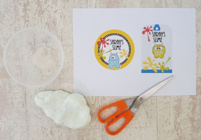 Easy Slime Recipe with Free Slime Labels